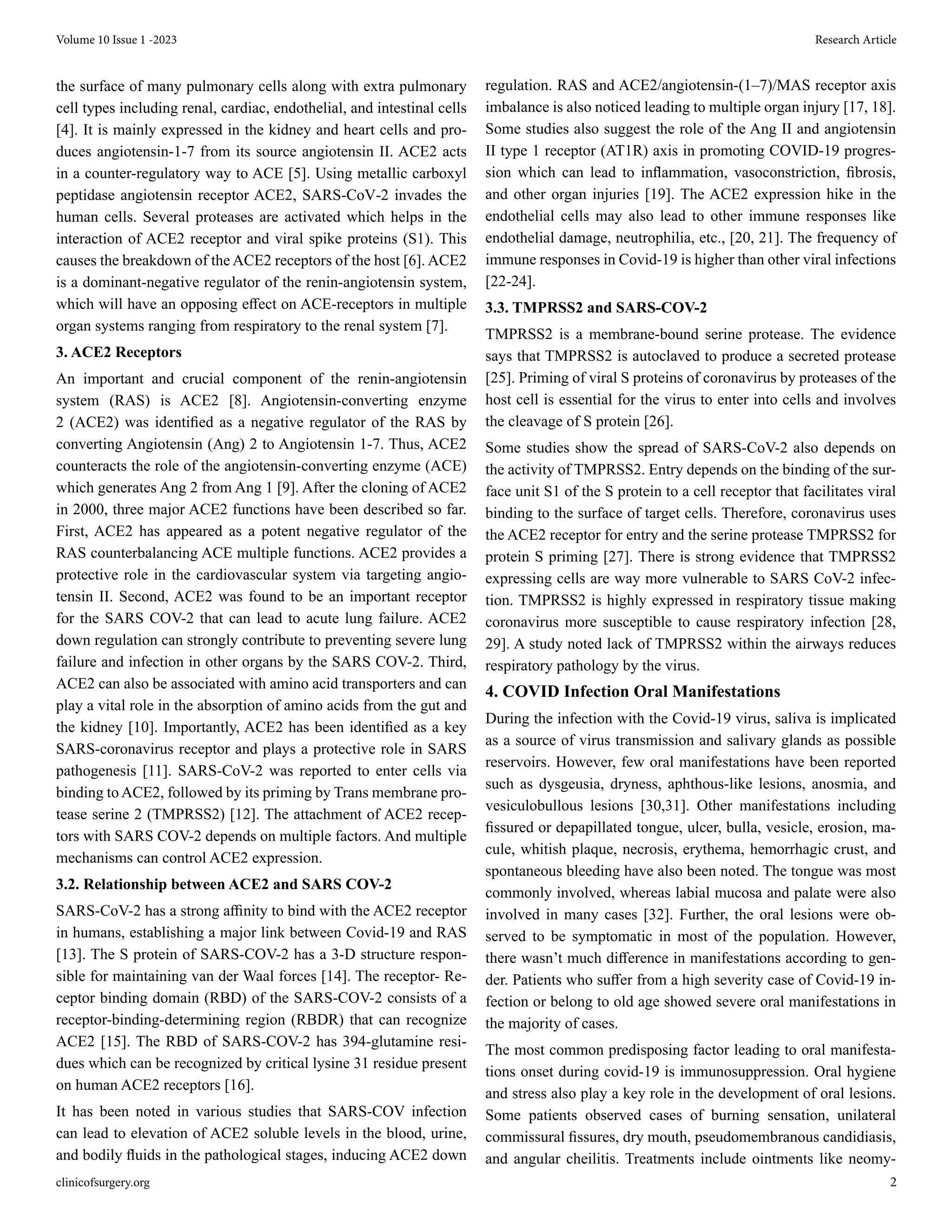 Role of ACE-2 Receptors in Multi-Systemic Manifestations of COVID-19 | PDF