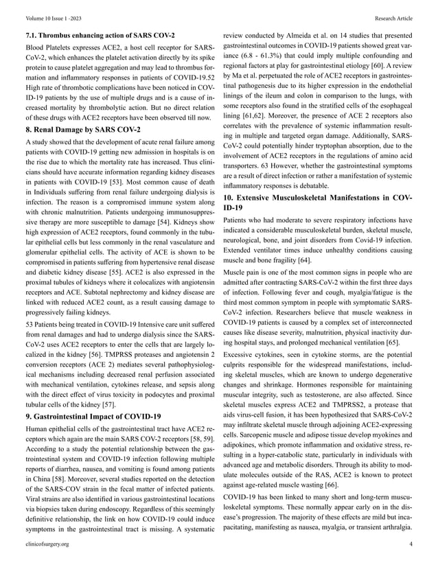 Role of ACE-2 Receptors in Multi-Systemic Manifestations of COVID-19 | PDF