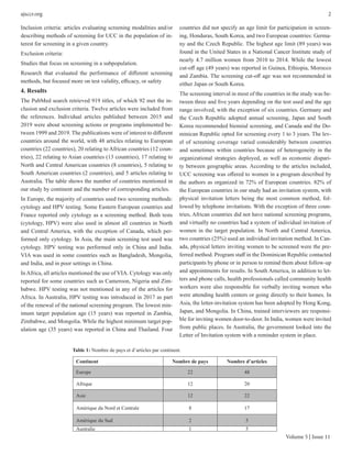 Methods of Cervical Cancer Screening in Developed and Developing ...