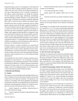 Combined Analysis of Micro RNA and Proteomic Profiles and Interactions in Patients with Primary ...