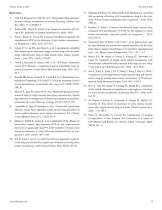 Comparison of Results after 9 Years of Stress Urinary Incontinence ...