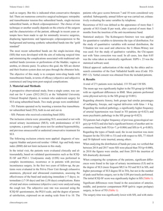 Comparison of Results after 9 Years of Stress Urinary Incontinence ...