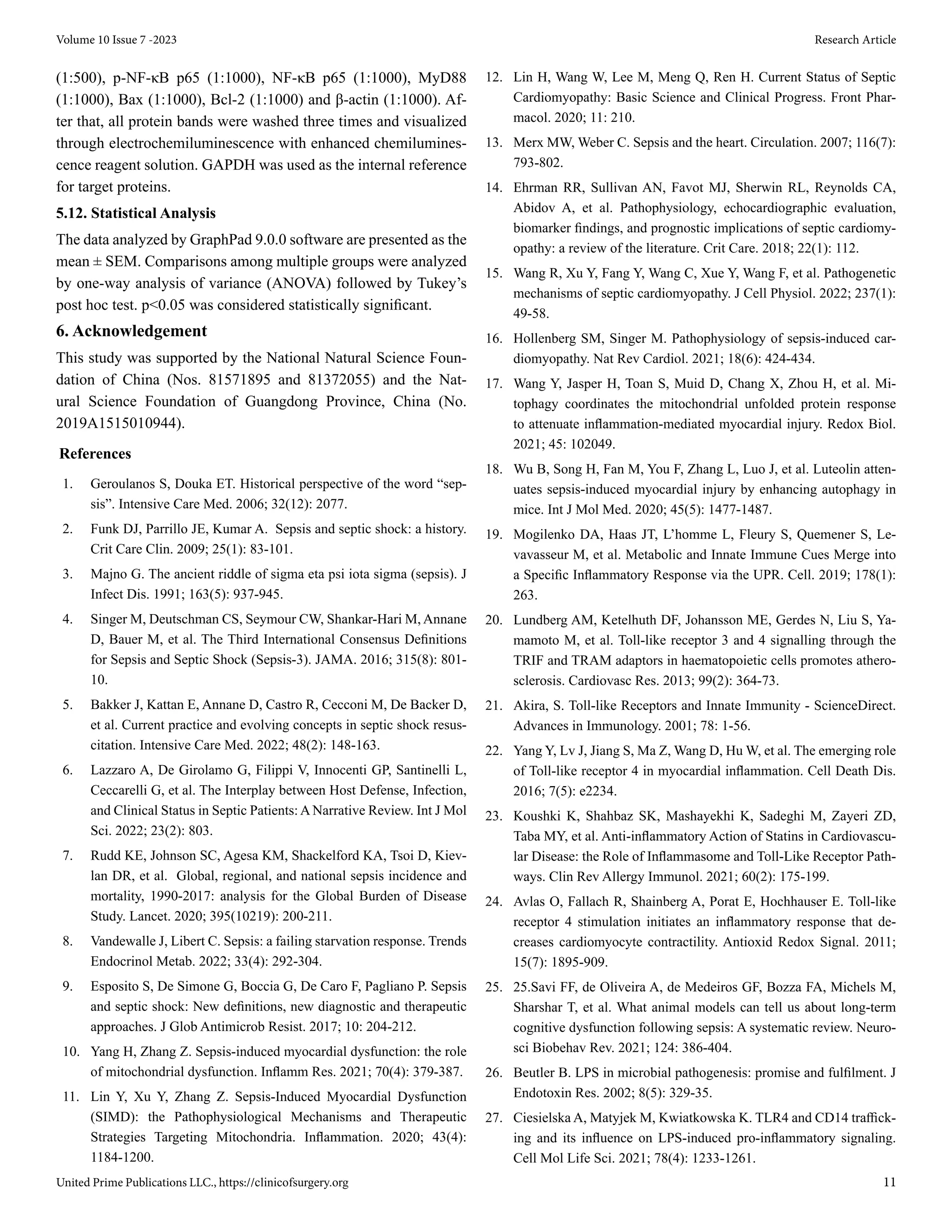 Deletion of TLR4 Ameliorates Inflammation Response and Apoptosis in ...