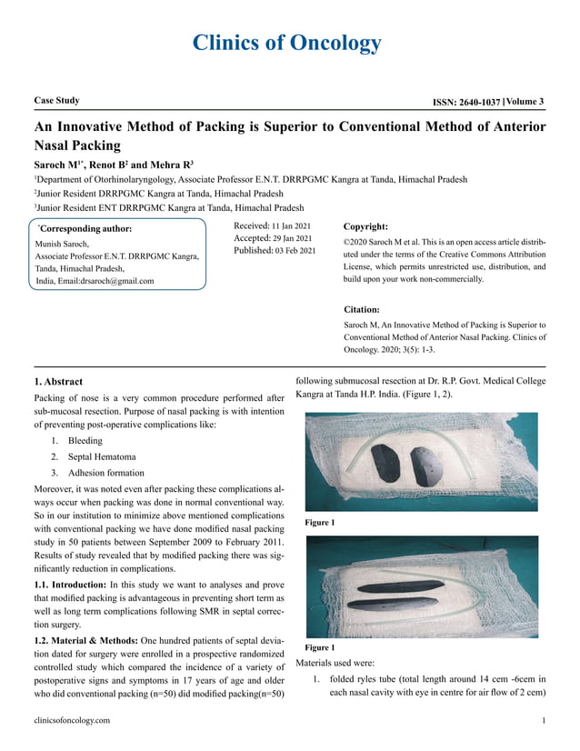 An Innovative Method of Packing is Superior to Conventional Method of ...