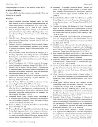 Changes in the Local Therapy of Primary and Secondary Liver Tumors with ...