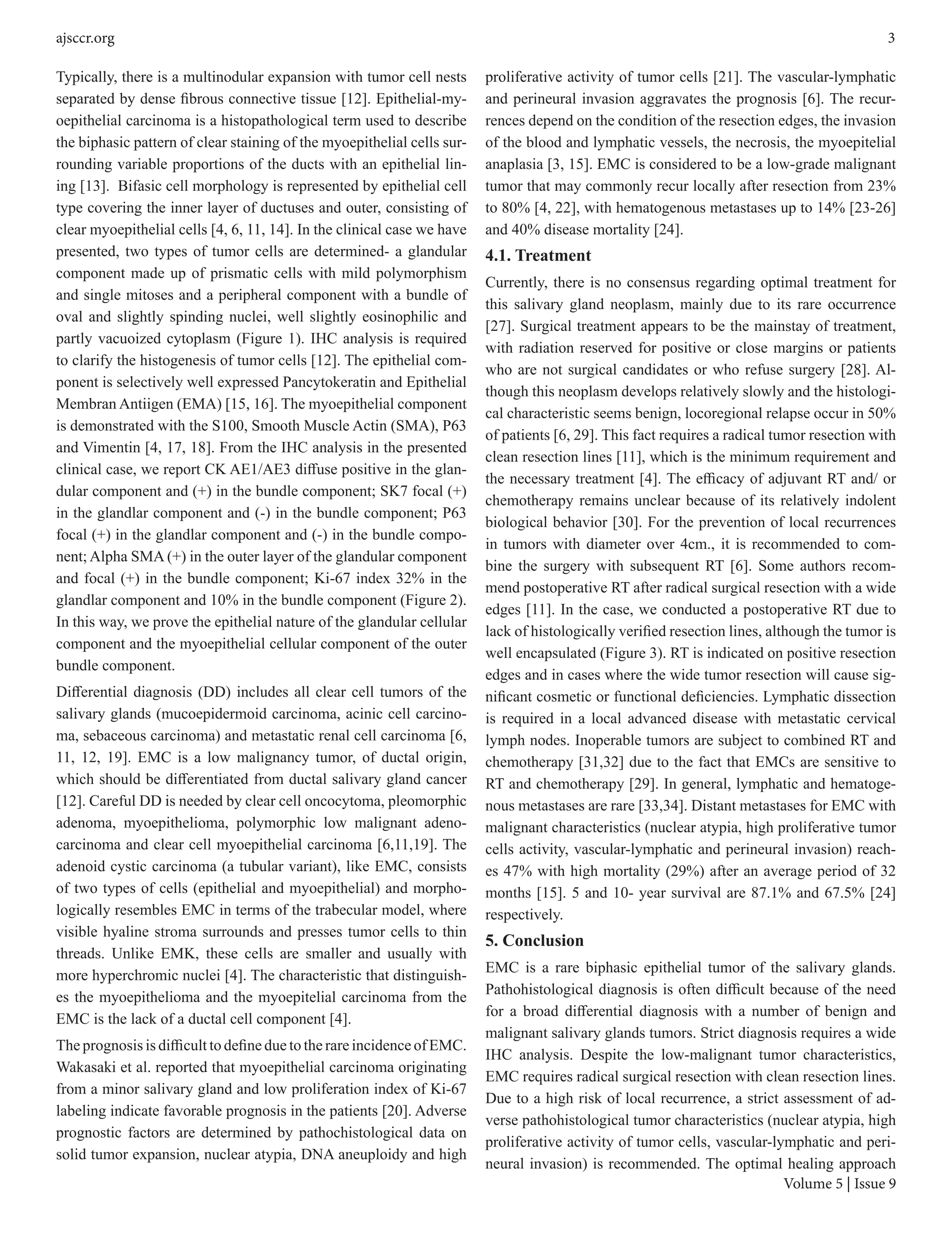 Effective Complex Treatment at Epithelial-Myoepithelial Carcinoma of ...