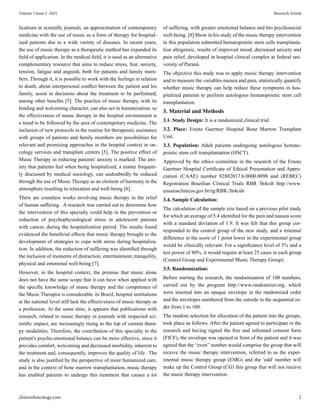 Music Therapy Reduces Nauseas and Pain of Patients Undergoing ...