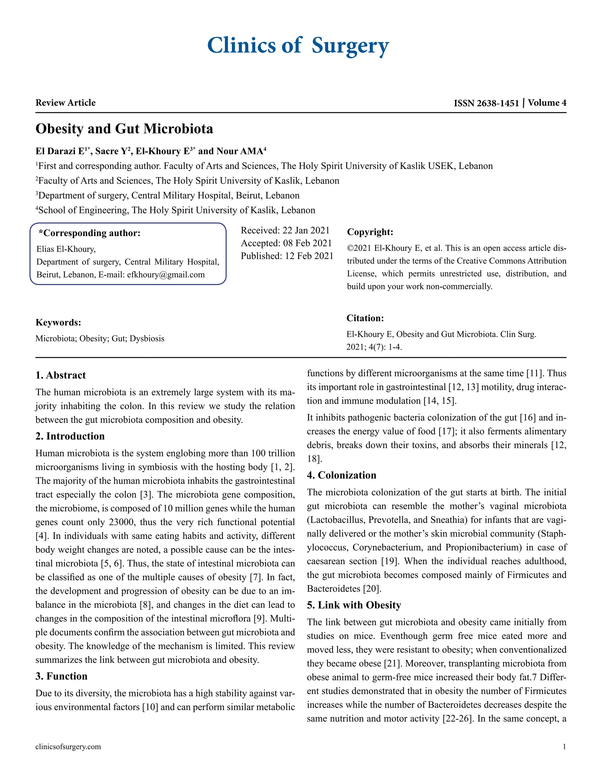 Obesity and Gut Microbiota | PDF