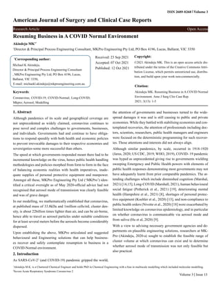 Resuming Business in A COVID Normal Environment | PDF | Infectious ...