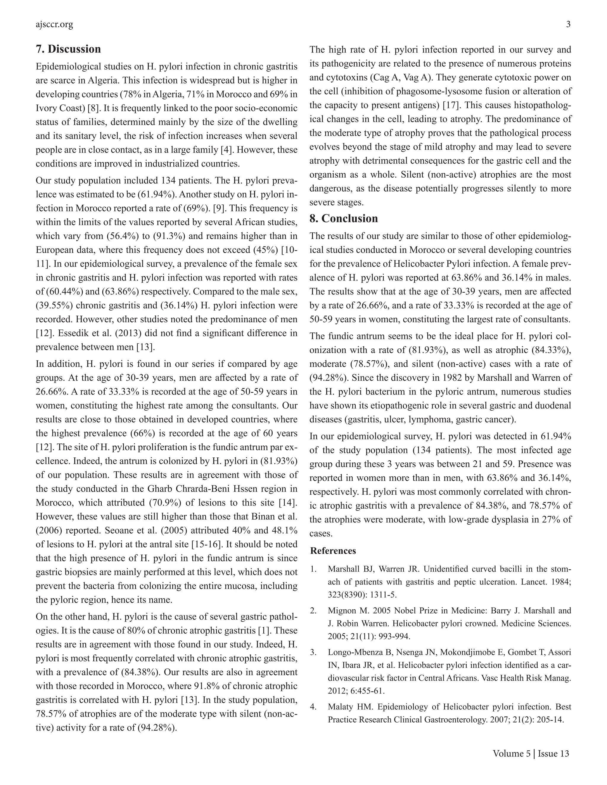 Involvement of Helicobacter Pylori in the Genesis of Precancerous Stomach Lesions ...