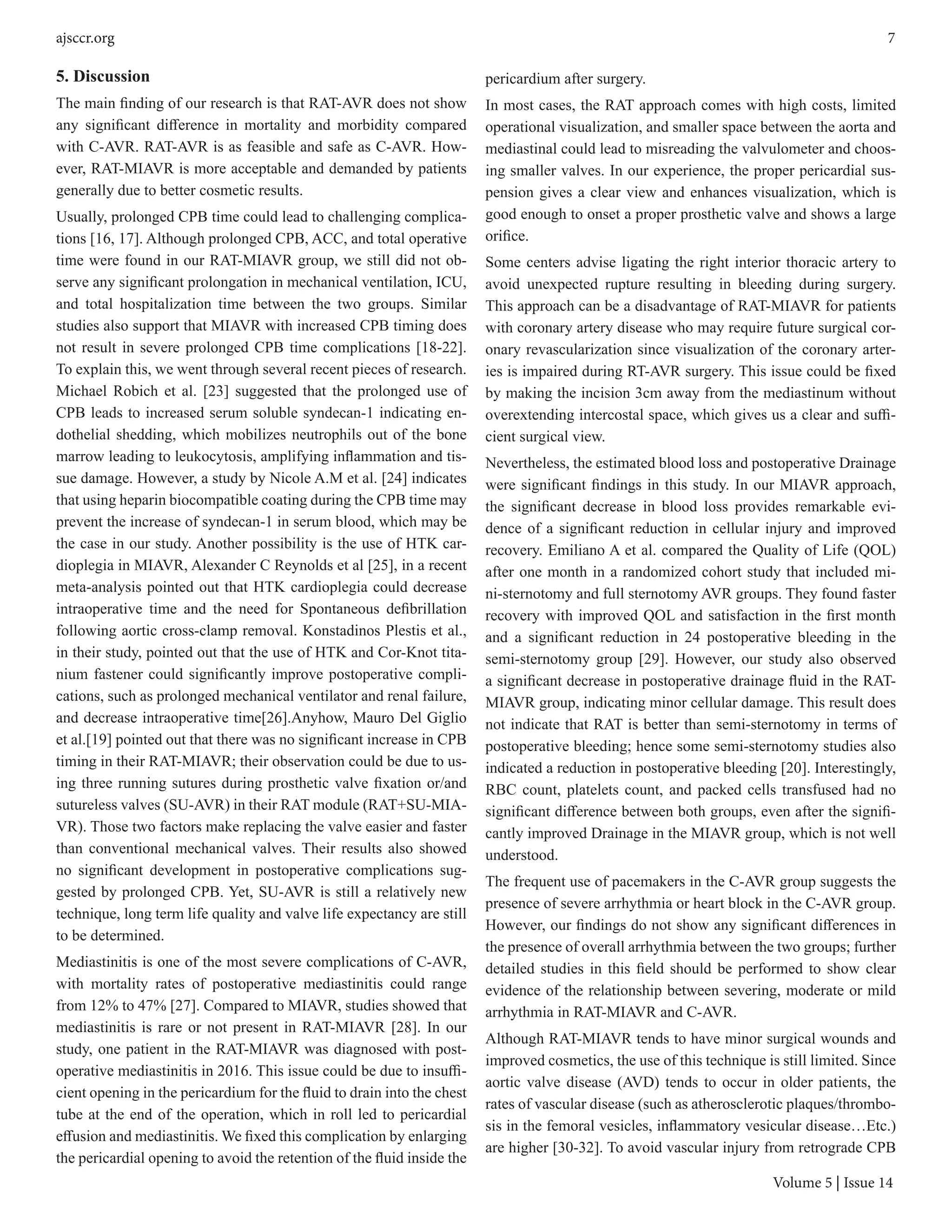 Right Anterior Thoracotomy Minimally Invasive Aortic Valve Replacement ...