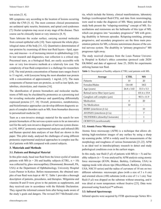 Experimental Analysis of Tear Fluid and their Processing for the ...