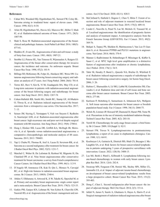 Radiation-Induced Angiosarcoma of the Breast: Retrospective Analysis at ...