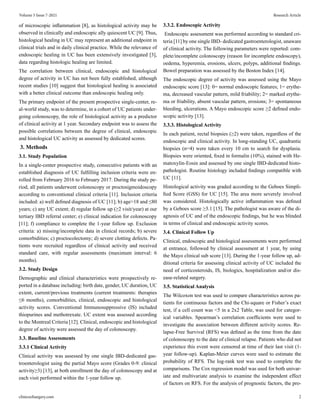 Histological Activity as A Predictor of Clinical Outcome in Ulcerative ...
