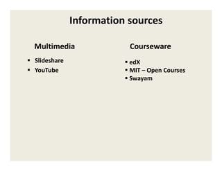 Information Sources, Academic Writing and Reference Management | PPT