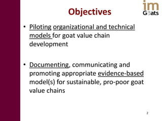 imGoats research strategy | PPTX | Agriculture | Industries