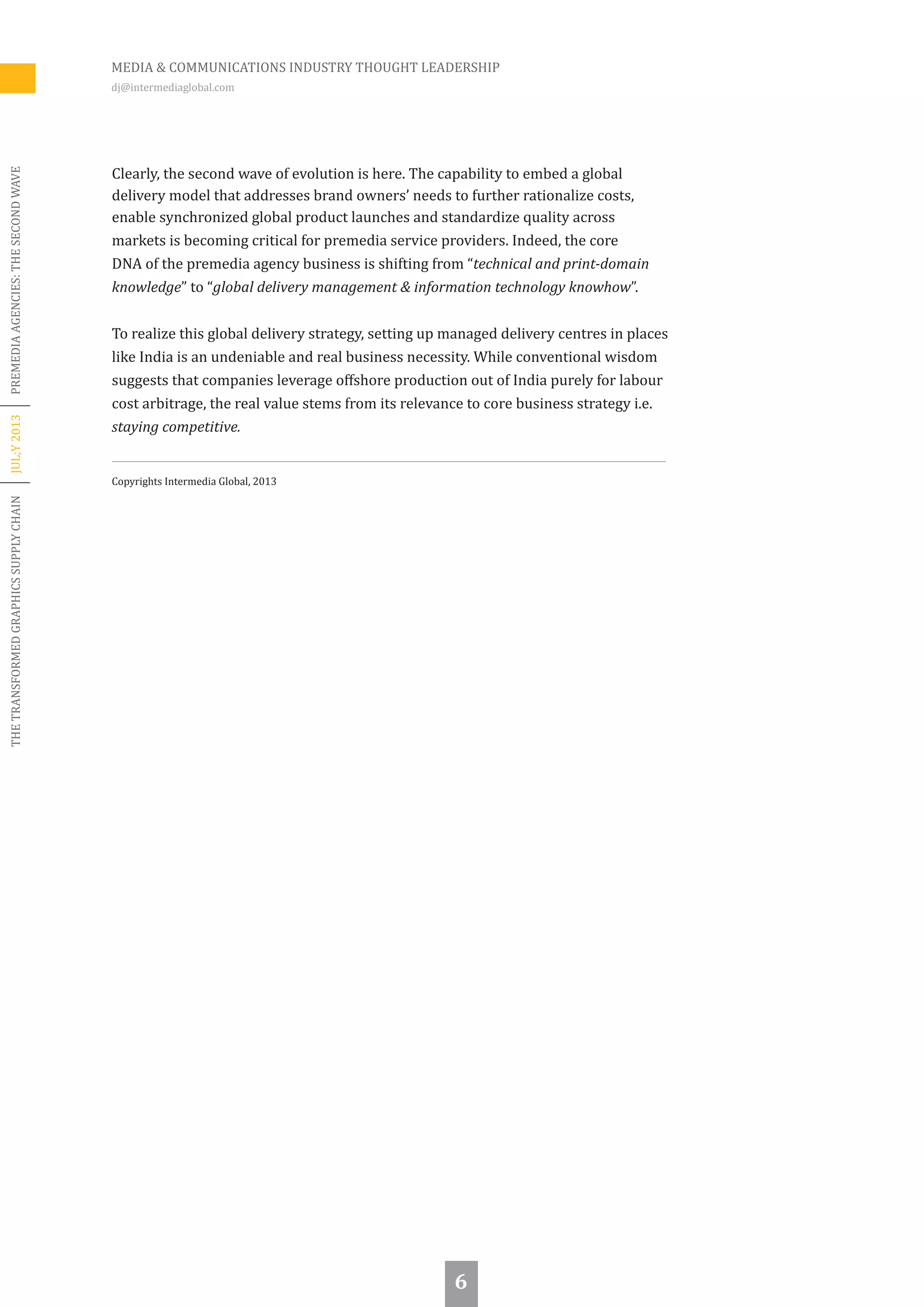 Premedia Agencies - The Second Wave | PDF | Retail Industry | Industries