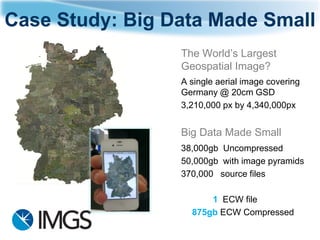 IMGS Geospatial User Group 2014 - Big data management with Apollo | PPT