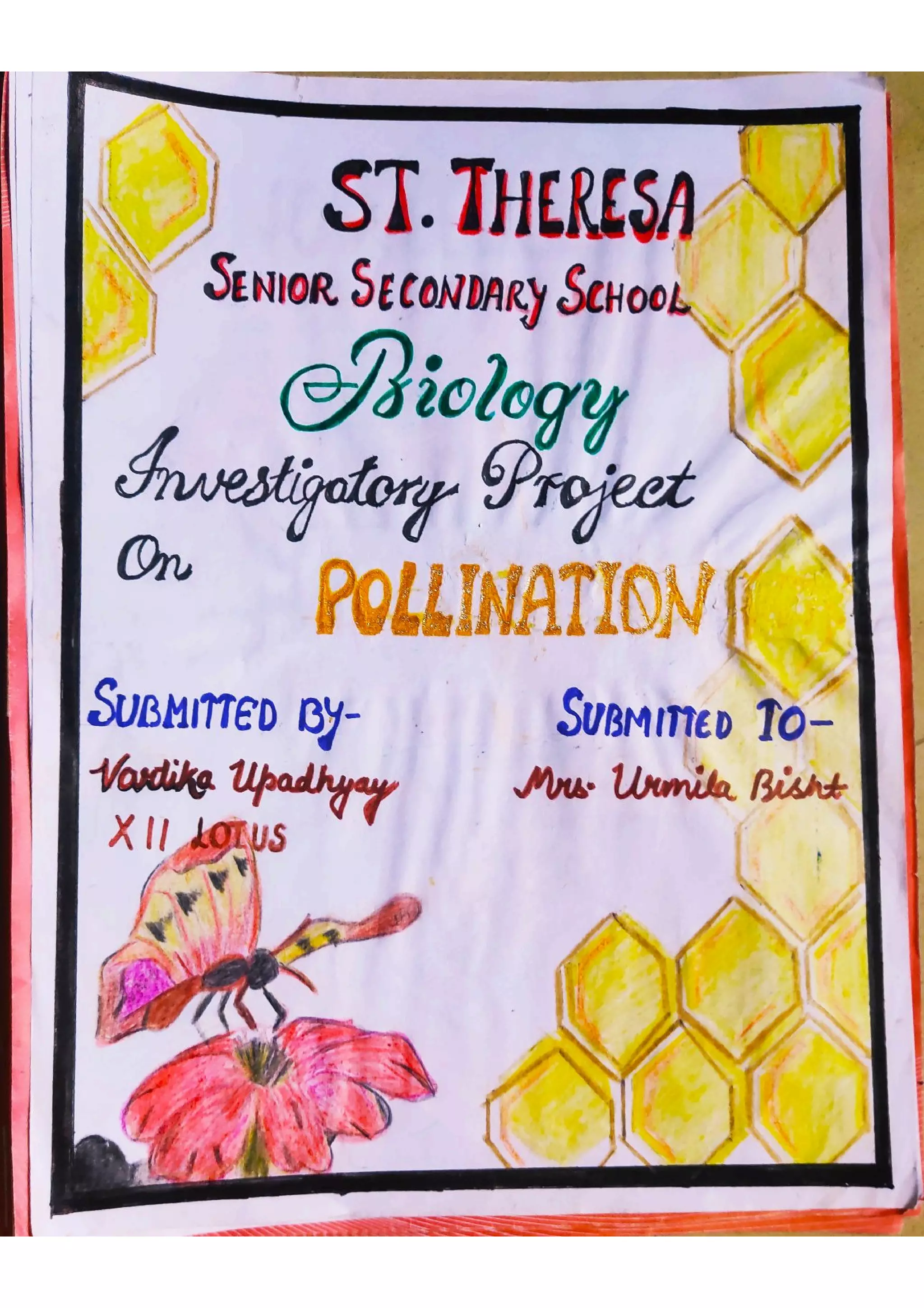 Biology Investigatory Project Class 12 on Pollination | PDF