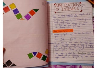 Integration and application of integral ,Project file class 12th Maths ...