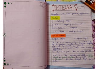 Integration and application of integral ,Project file class 12th Maths ...