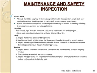 Un-Weigh Mobility Trainer, IMI 3204 & 3207 | PPT