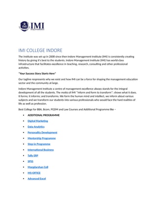 INDORE MANAGEMENT INSTITUTE COLLEGE INDORE.docx