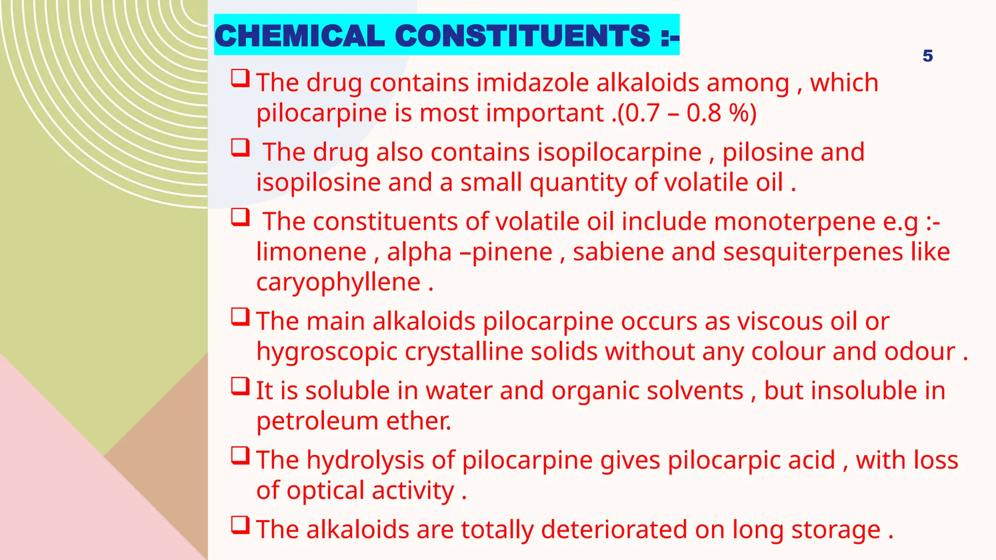 Imidazole alkaloids (pilocarpus).pptx by pritypriya | PPTX