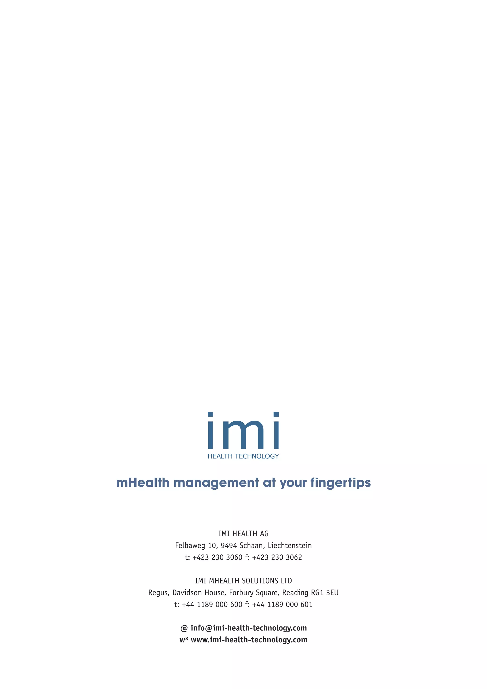 imi health booklet | PDF