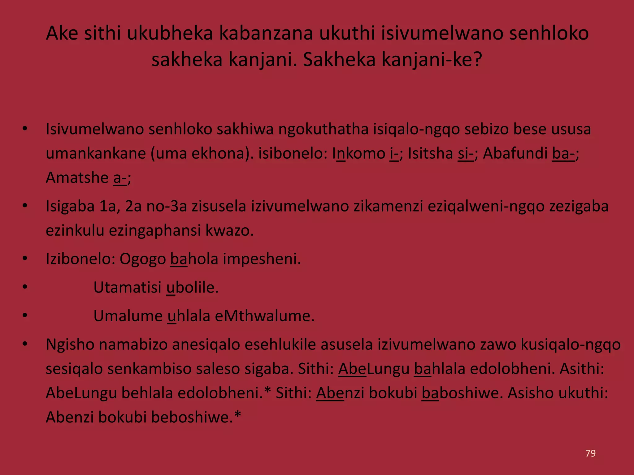 Imikhakha | PPTX