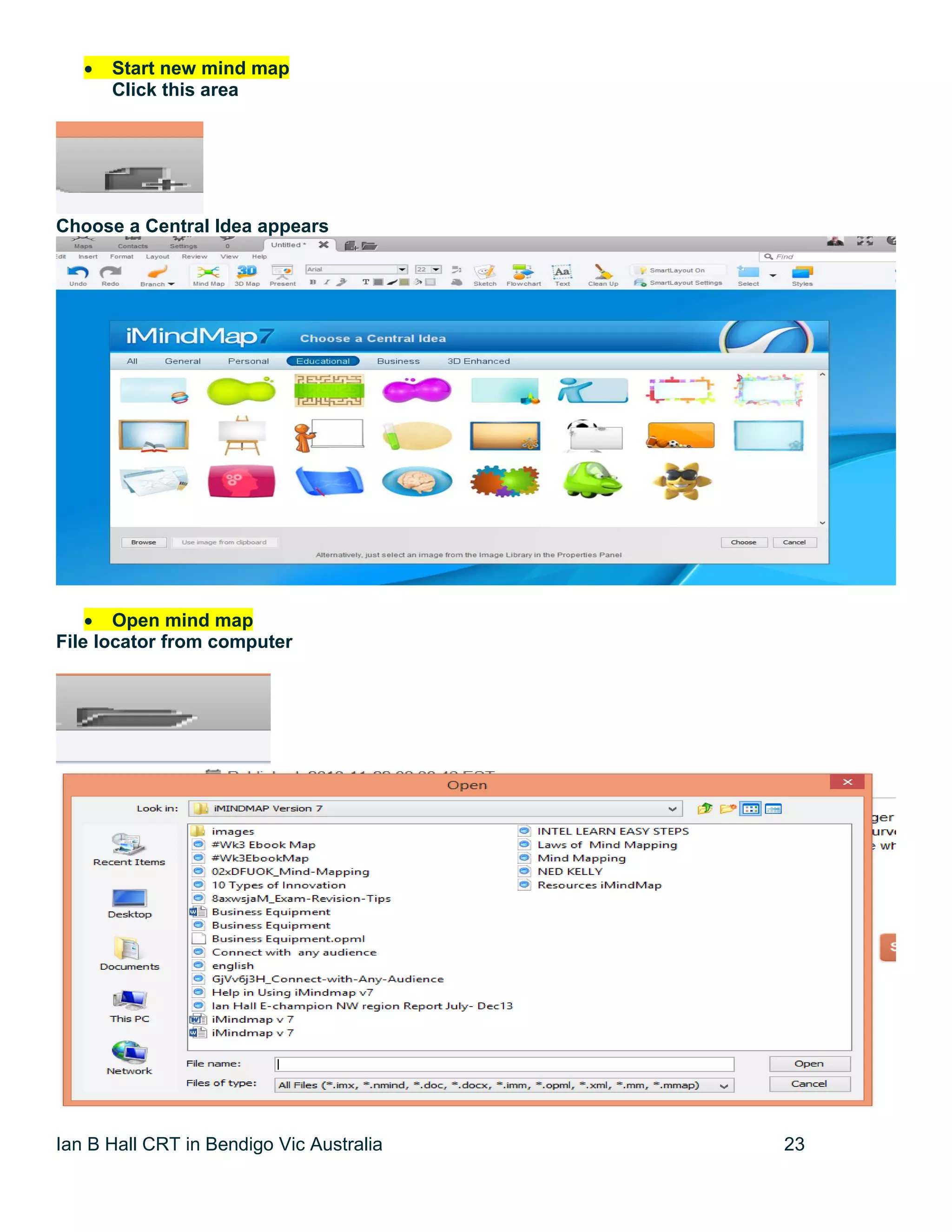 Help in using imindmap v 7 | PDF