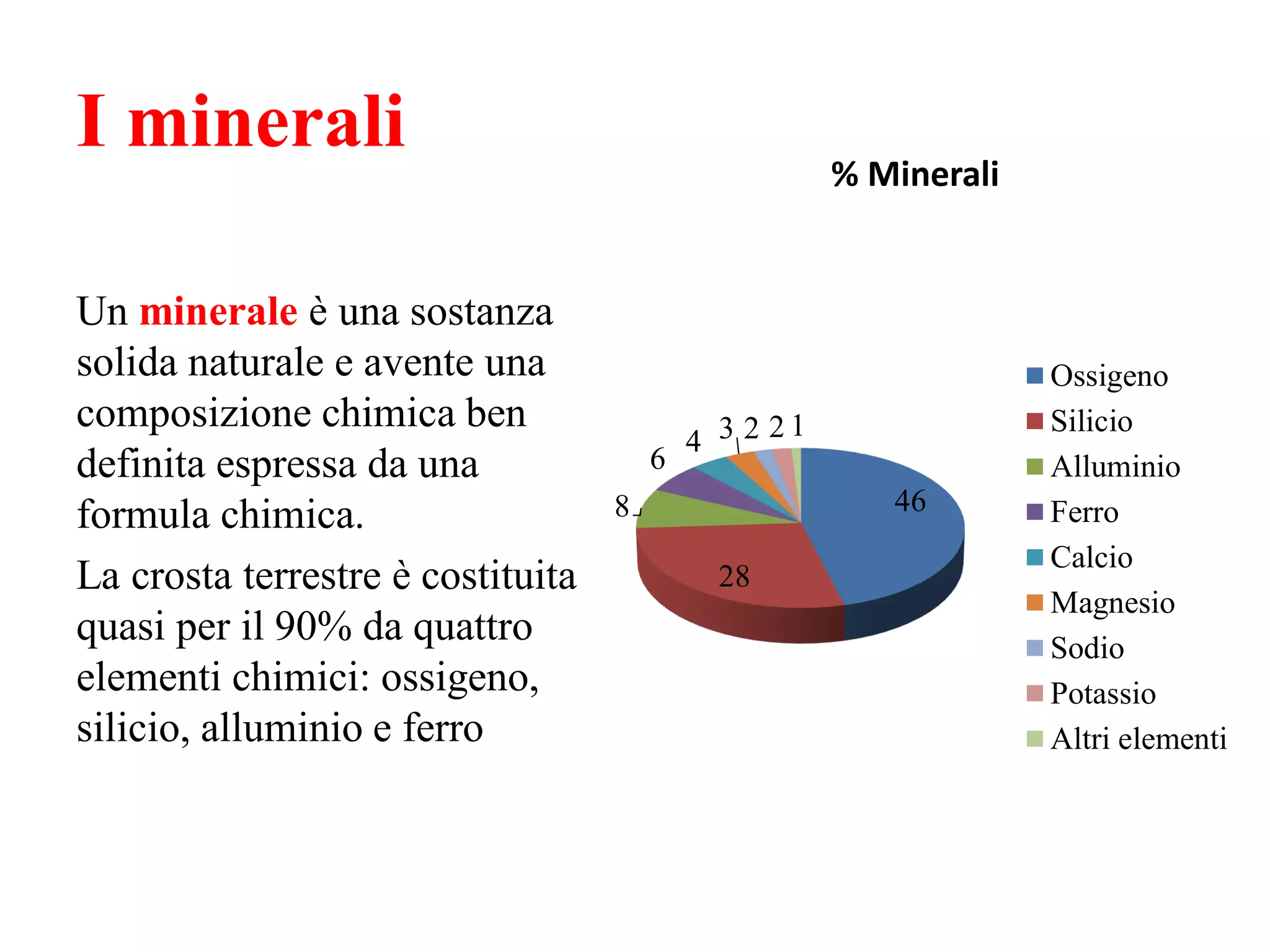 I MINERALI, LE ROCCE E I SUOLI | PPT