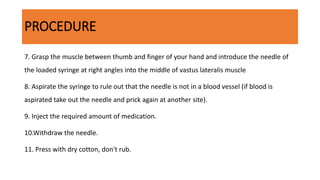 Im injection | PPTX | Physical Therapy | Wellness