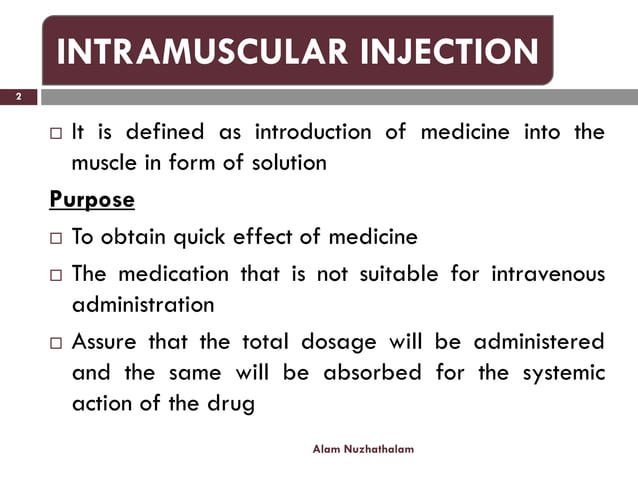 Intramuscular Injection or IM Injection | PDF