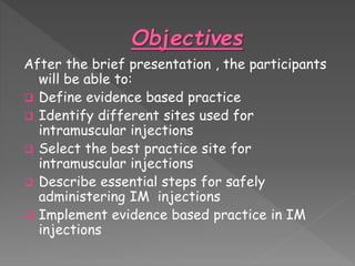 INTRAMUSCULAR INJECTIONS | PPTX