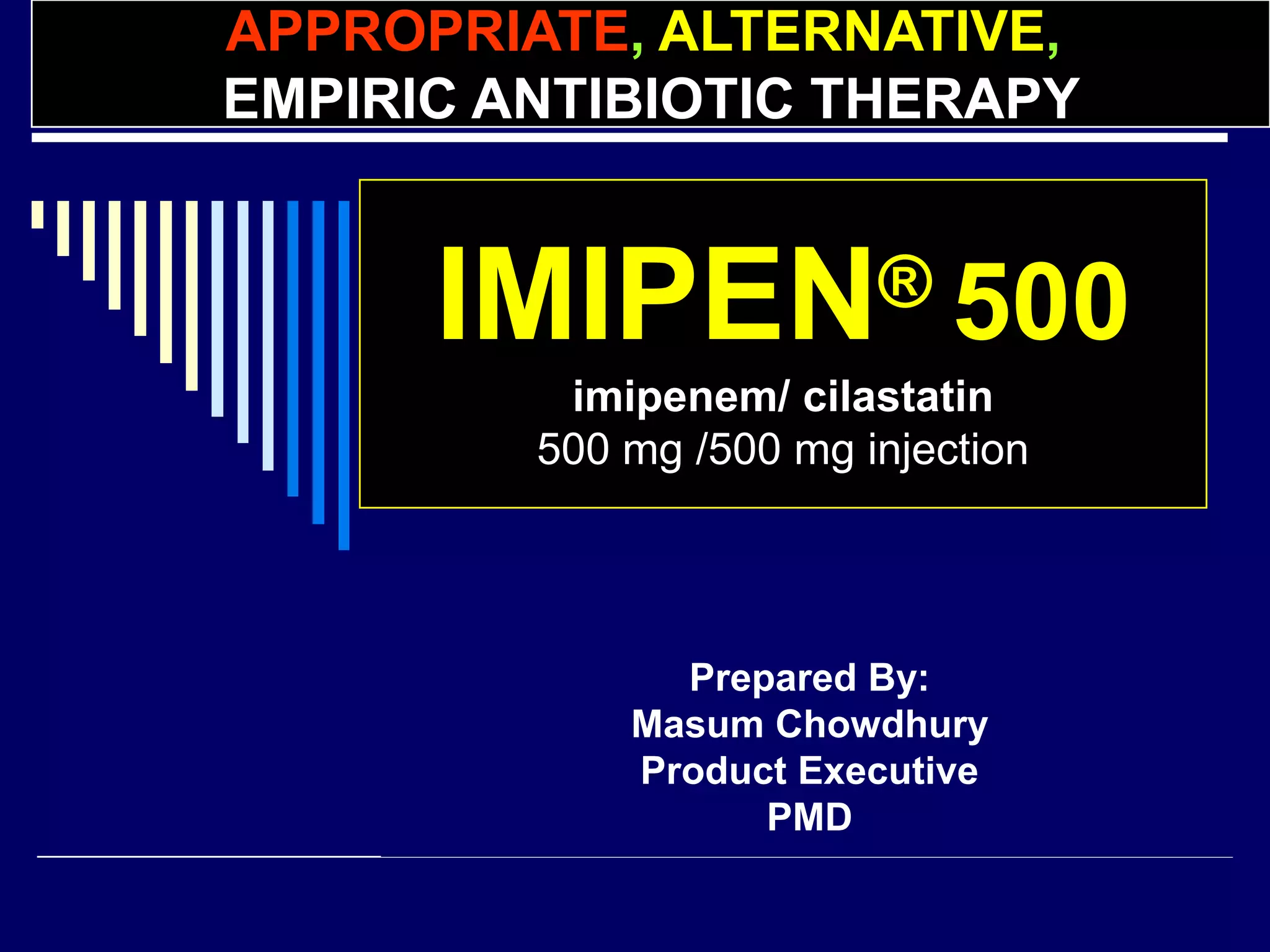 Imipenem cilastatin training | PDF