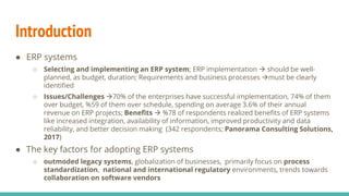 ERP-Related Issues and Challenges in Turkey: An Overview from ERP Experts | PPTX
