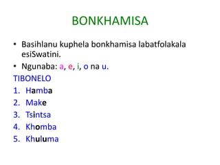 Imisindvo yenkhulumo | PPTX