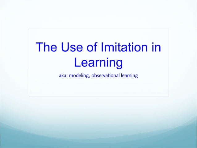 Imitation1 | PPT
