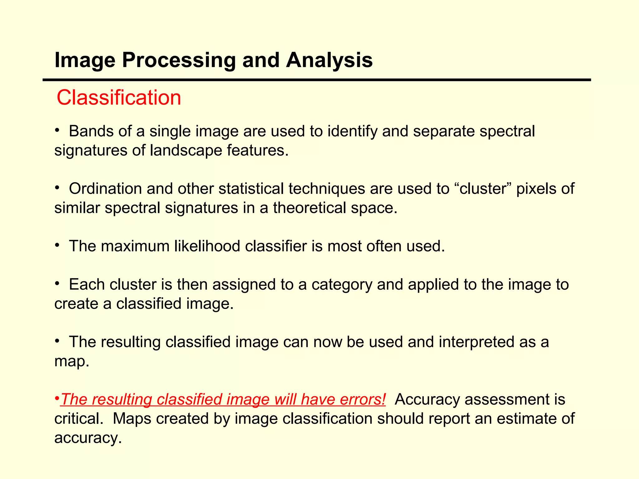 Image classification, remote sensing, P K MANI | PPT