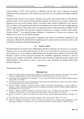 Microbiological Study of Pharyngitis at a Teaching Hospital ...
