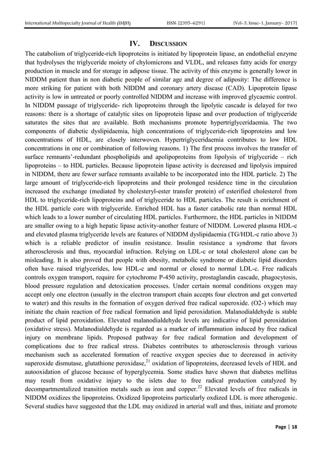 Role of Serum Lipids and Free Radicals in Myocardial Infarction in ...