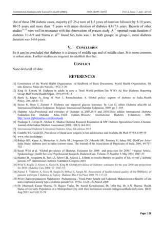 Socio demographic profile of Diabetic cases attended at Diabetic clinic ...