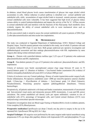 Comparison of Corneal Endothelial Cell Counts in Patients with ...