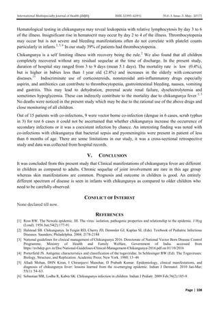 Chikungunya fever in children: A Descriptive Study | PDF