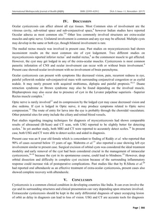 Isolated Medial Rectus Cysticercosis mimicking pre-septal cellulitis: A ...
