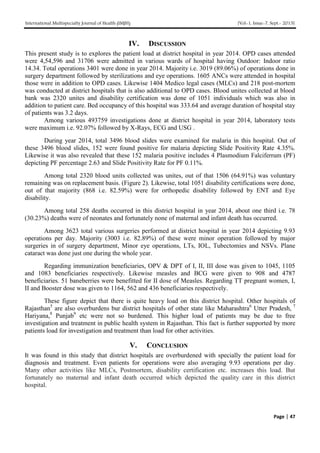 Situation Analysis of Patient Load at a District Hospital of eastern ...