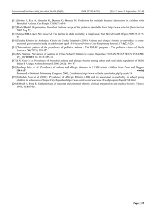 Association between Bronchial asthma and Allergic Rhinitis: A Cross ...