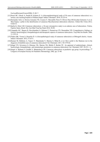 Clinico-epidemiological study of cutaneous tuberculosis in a tertiary ...