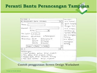 Perancangan tampilan (UI UX ) design pada tampilan aplikasi | PPTX